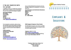 Please click here to read our Complaints and Suggestions Leaflet ...